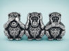 Three Wise Monkeys 3D model 3D printable | CGTrader