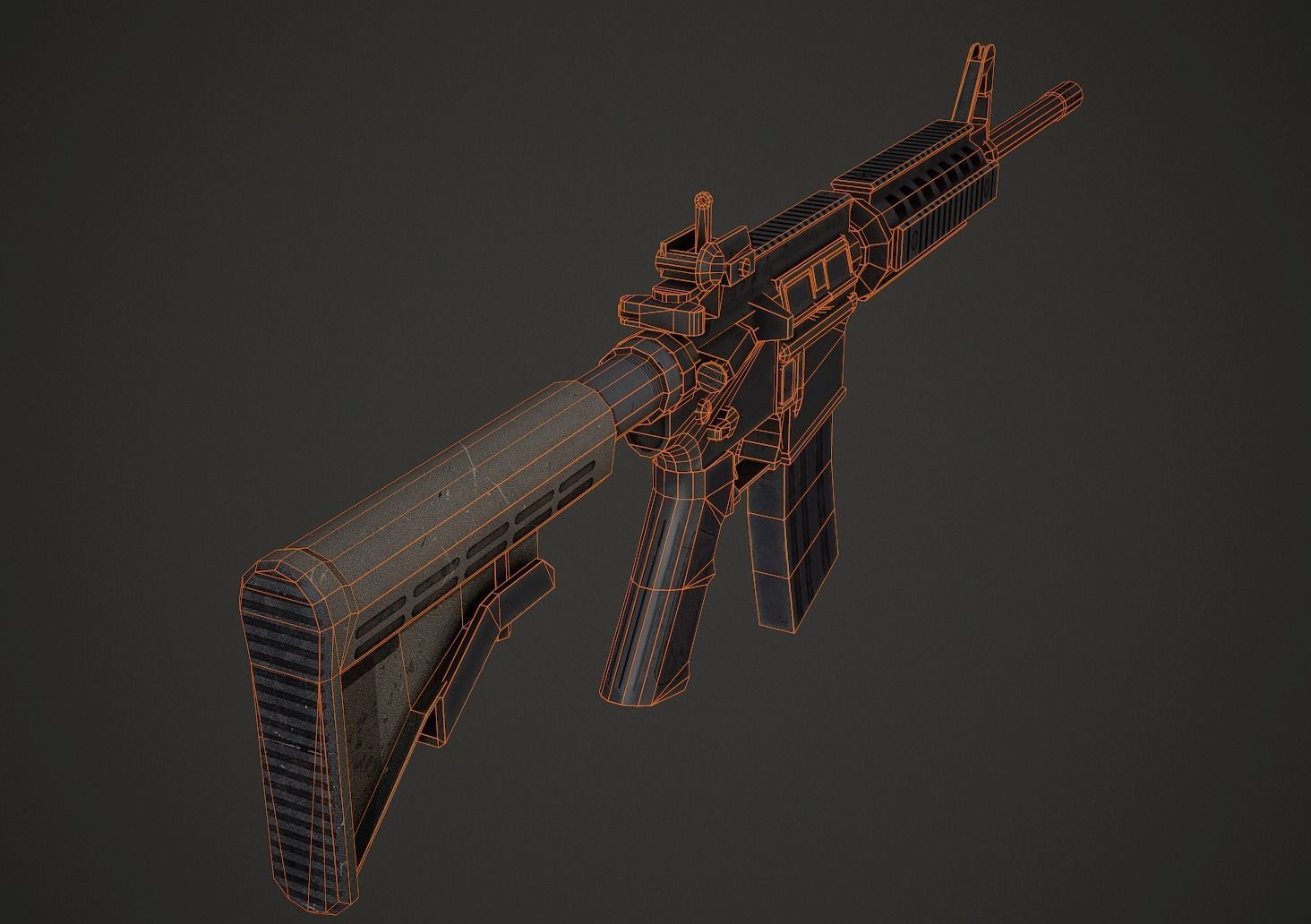 3D model M4A1 Low Poly ar - rifle VR / AR / low-poly | CGTrader