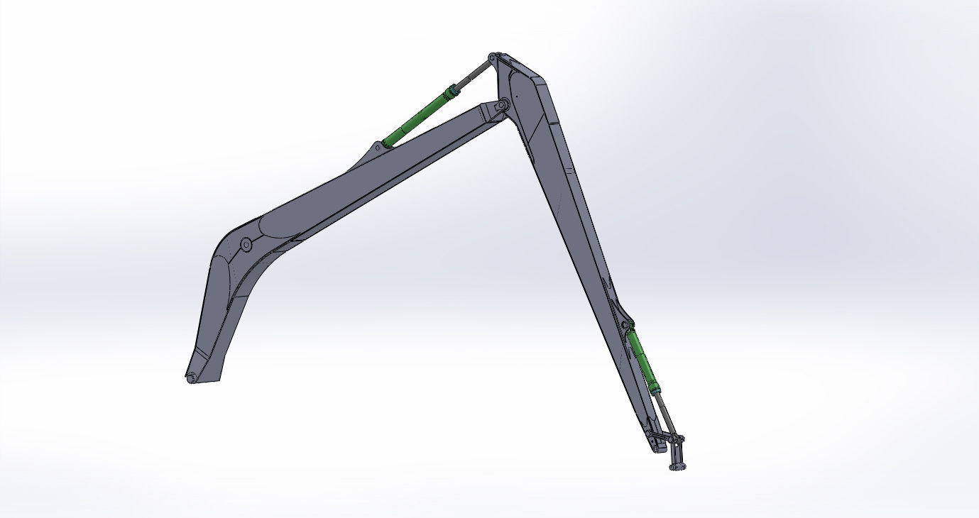 Long Boom Arm Excavator free 3D model | CGTrader
