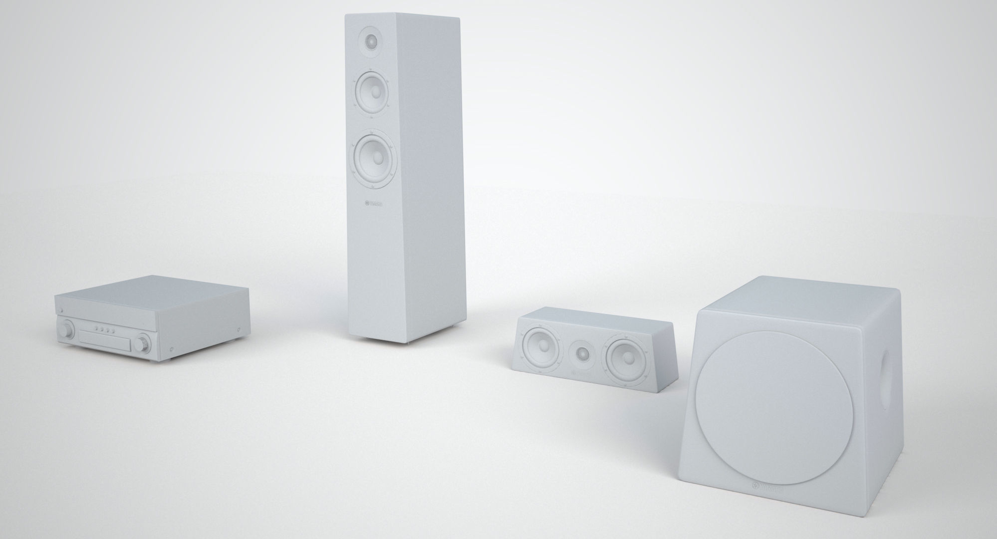 Yamaha sound system 3D model | CGTrader