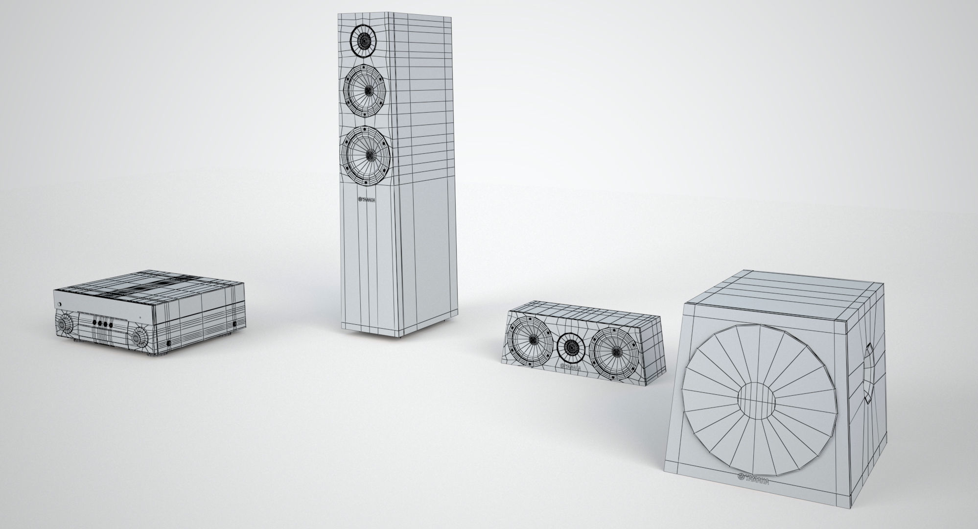 Yamaha sound system 3D model | CGTrader