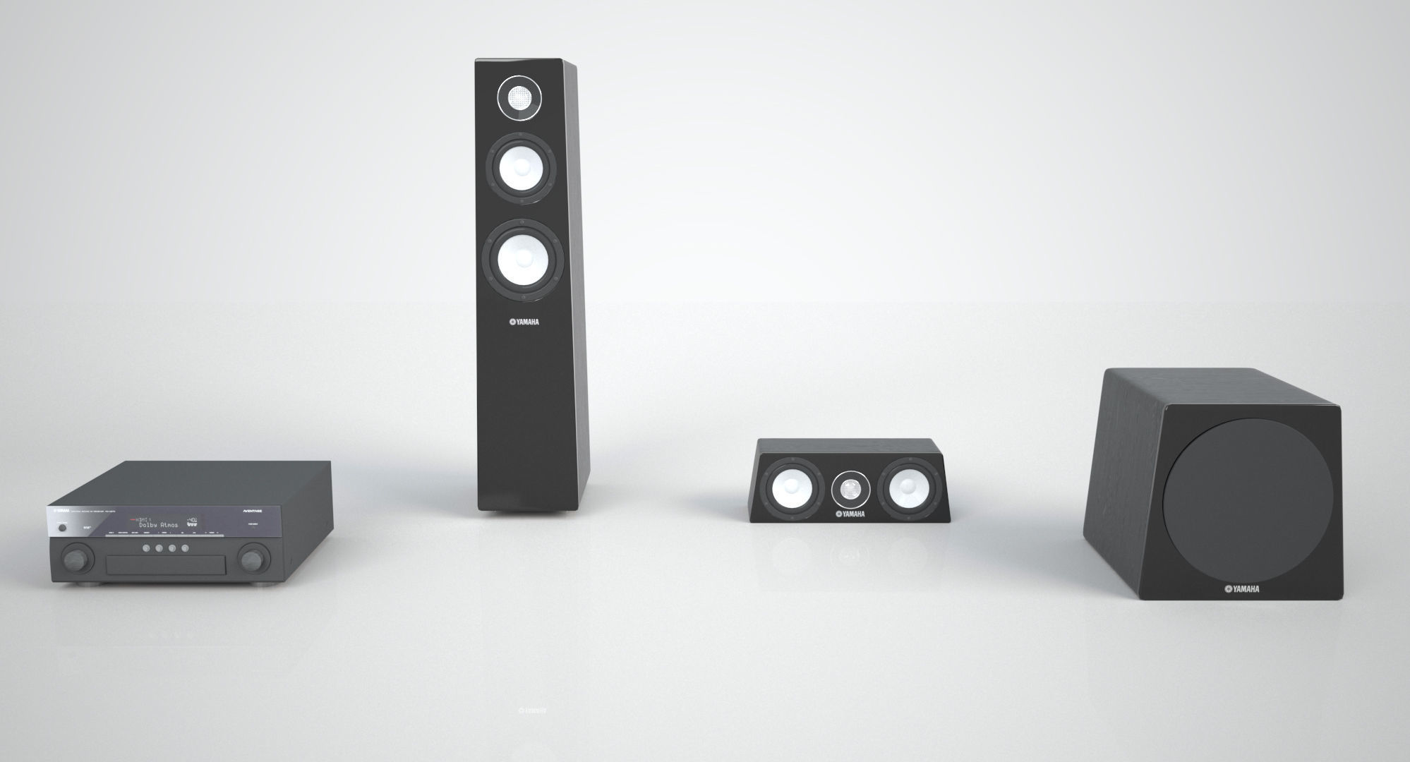 Yamaha sound system 3D model | CGTrader
