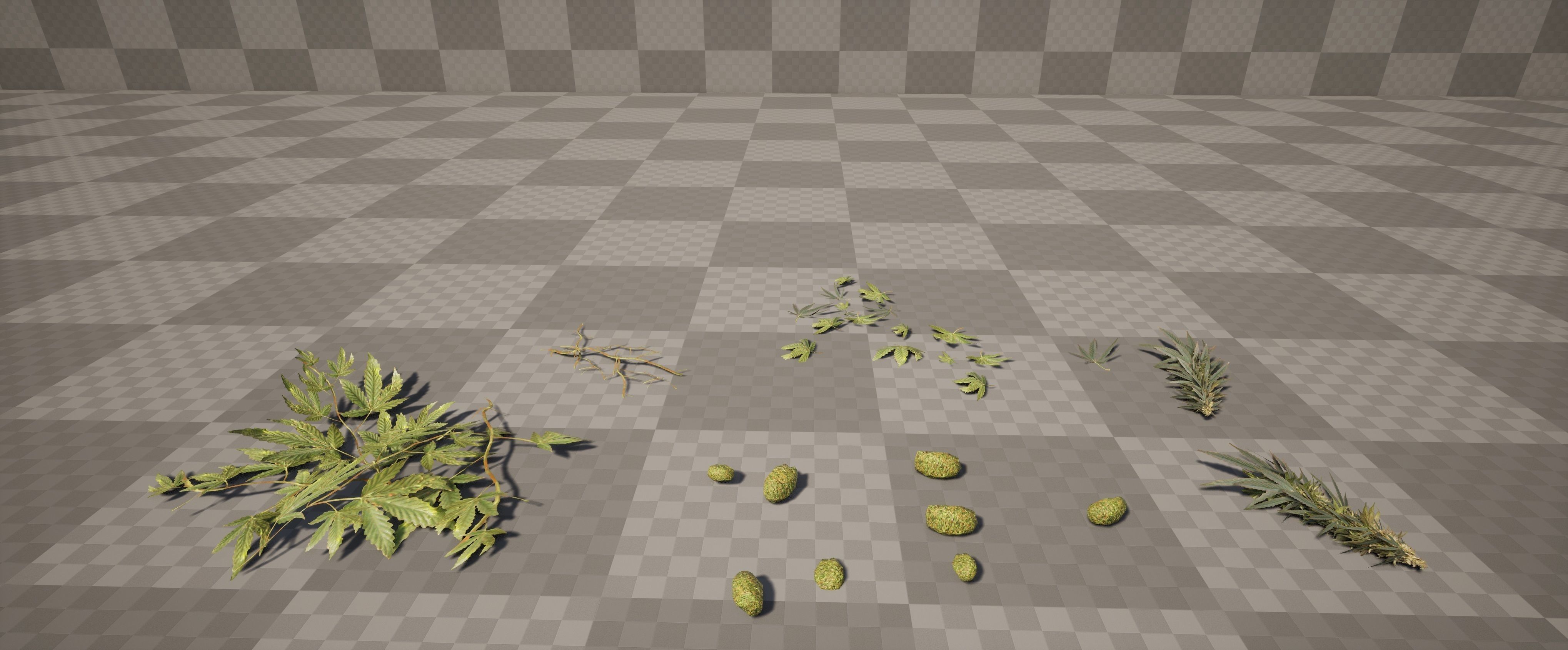 3D model Cannabis Pack Lowpoly VR / AR / low-poly | CGTrader