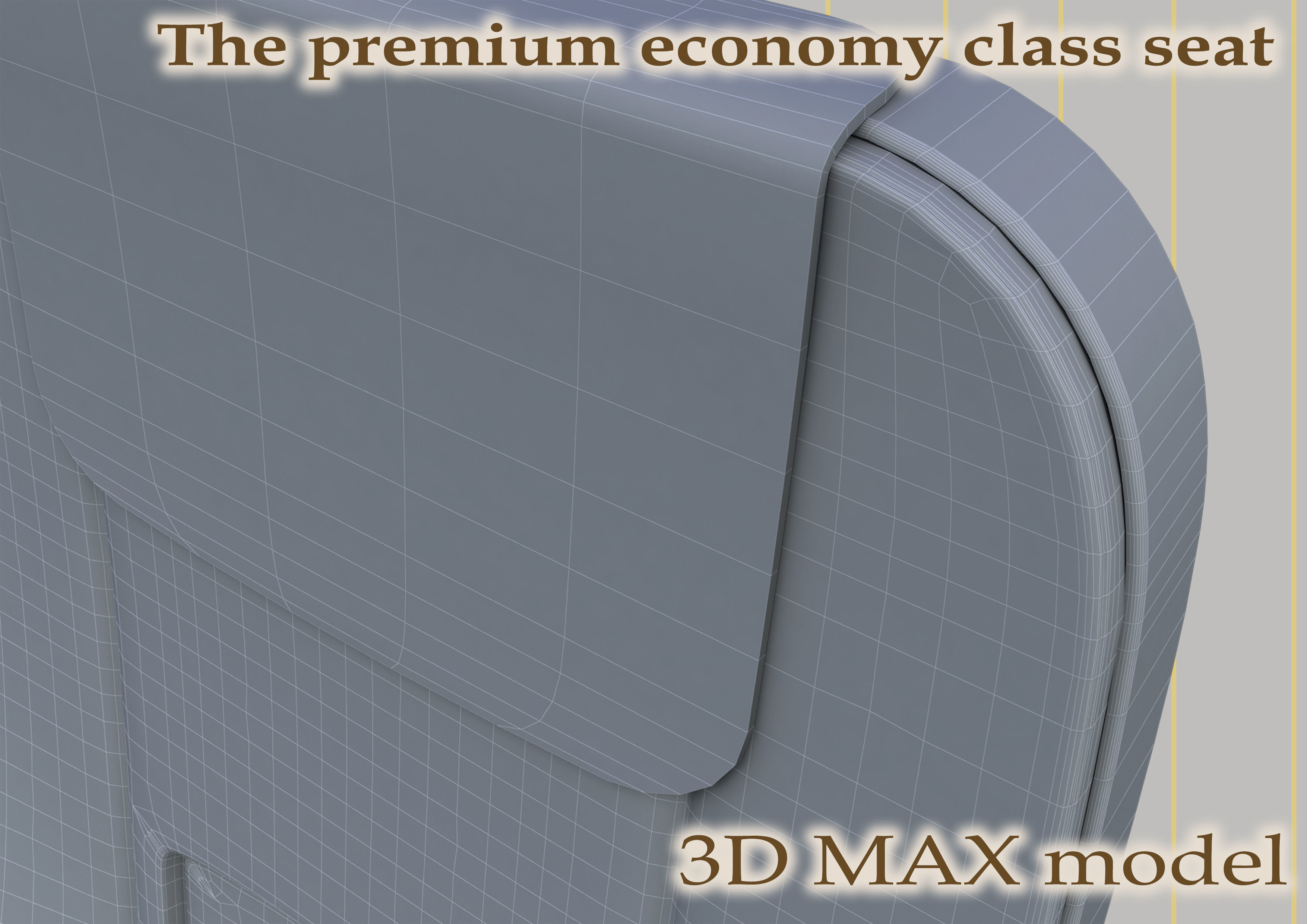 the premium economy class seat 3D model | CGTrader