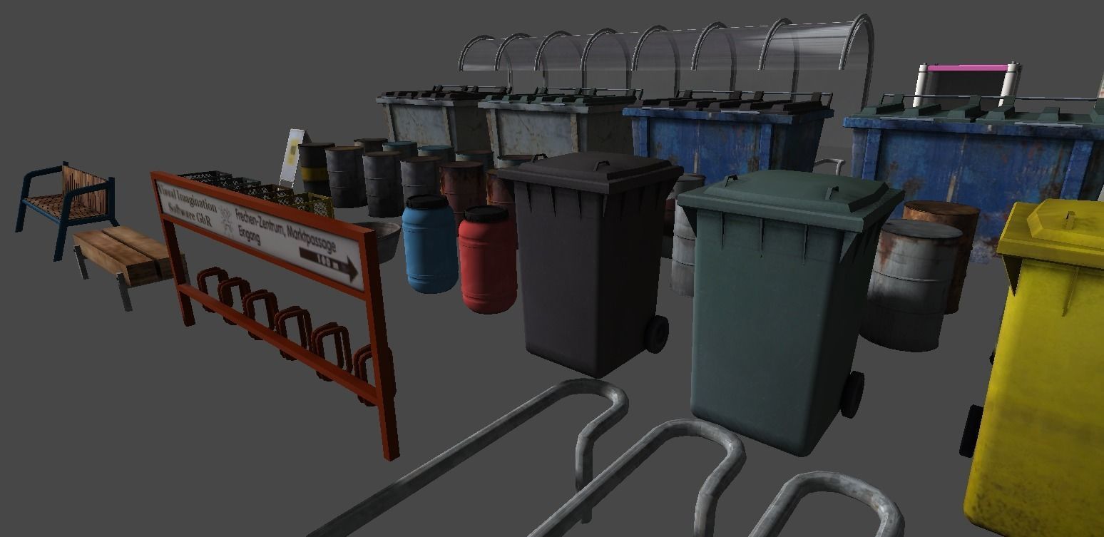 3D model City props collection VR / AR / low-poly | CGTrader
