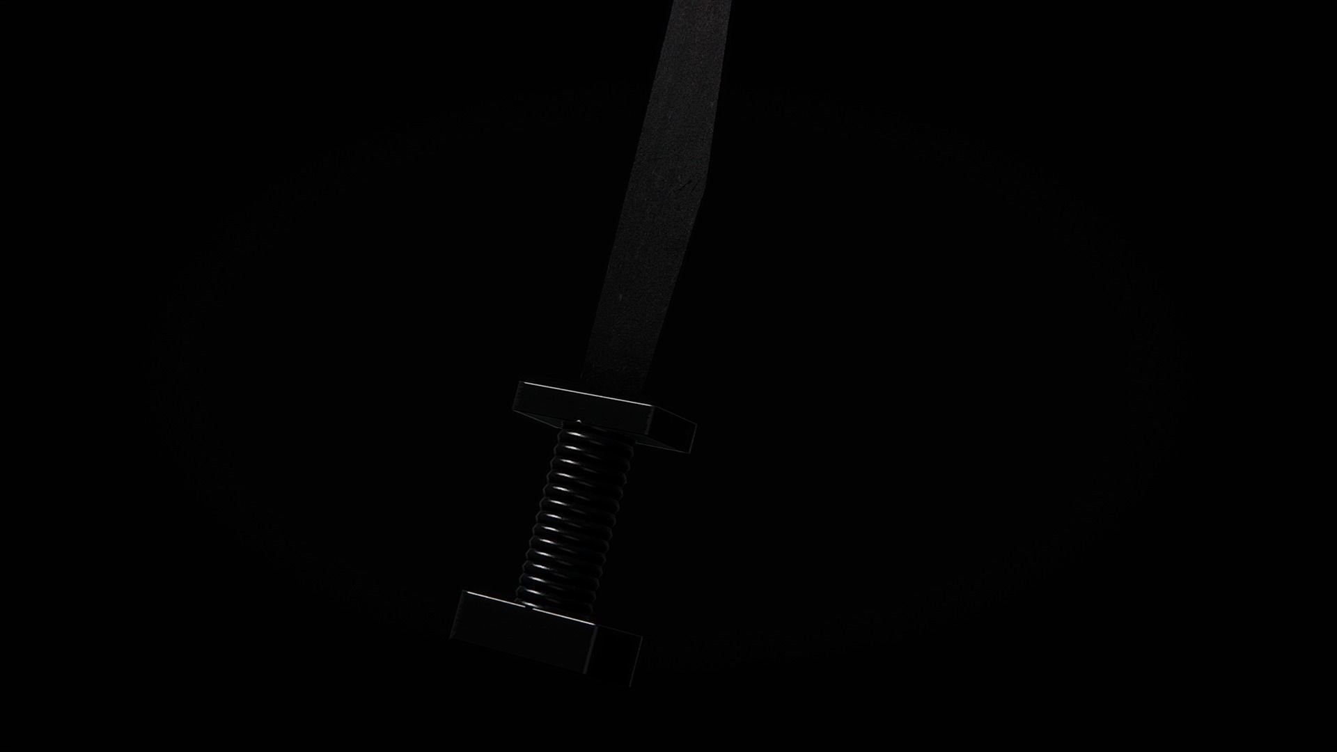 black polymer sword 3D model | CGTrader