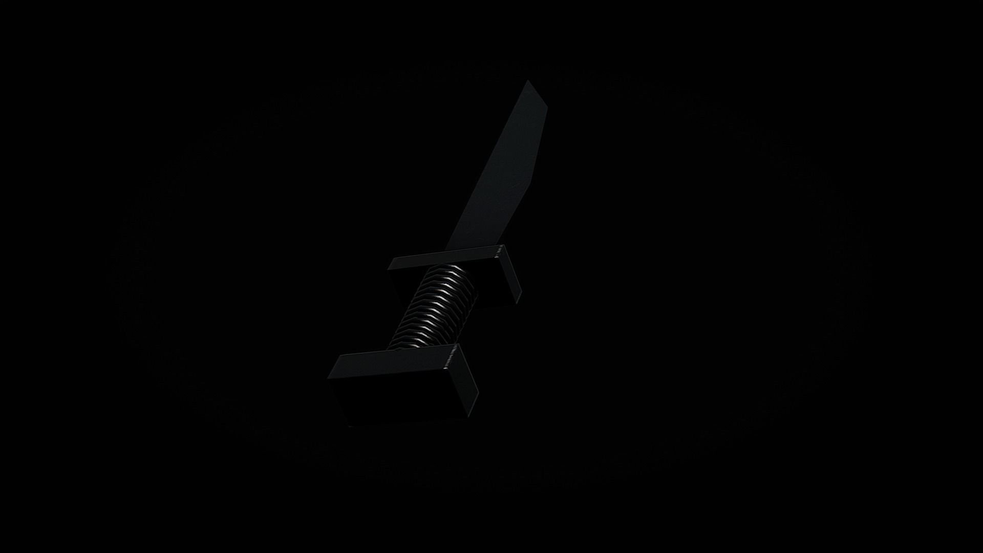 black polymer sword 3D model | CGTrader