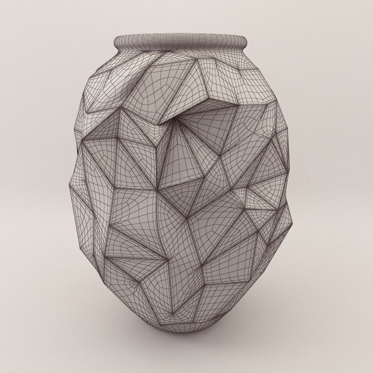 Cubist vase - Art Deco 1930 3D model | CGTrader