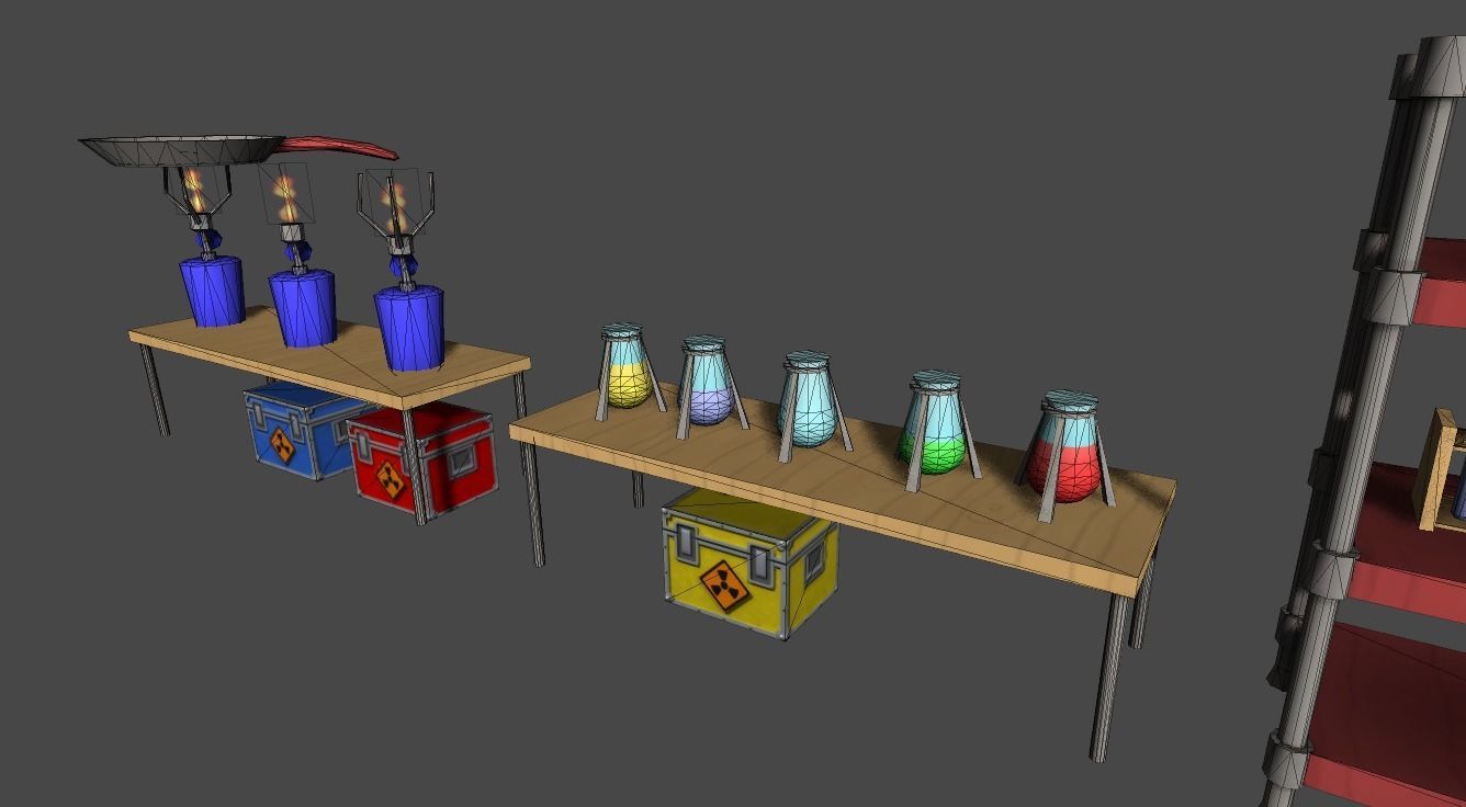 3D model Cartoon lab props VR / AR / low-poly | CGTrader