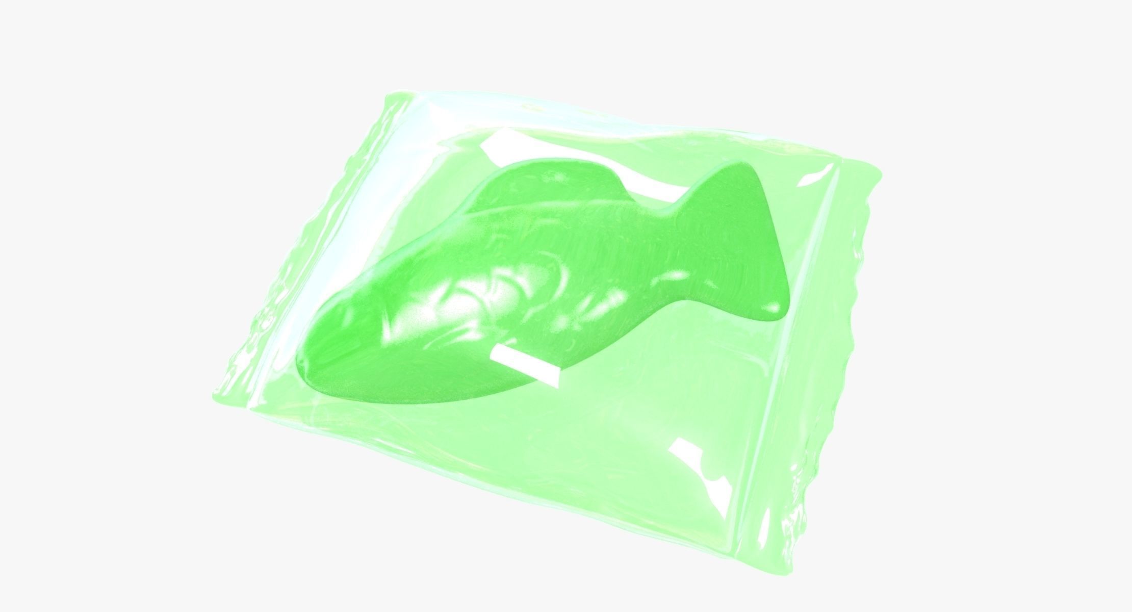 Wrapped Green Fish 3D model 3D model | CGTrader