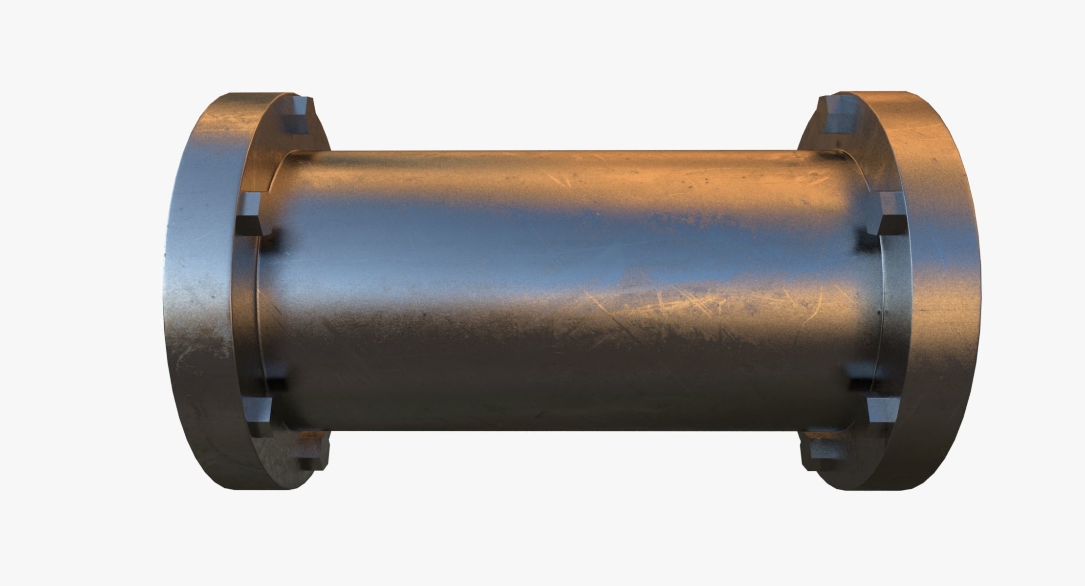 Steel Straight Pipe 3D model | CGTrader