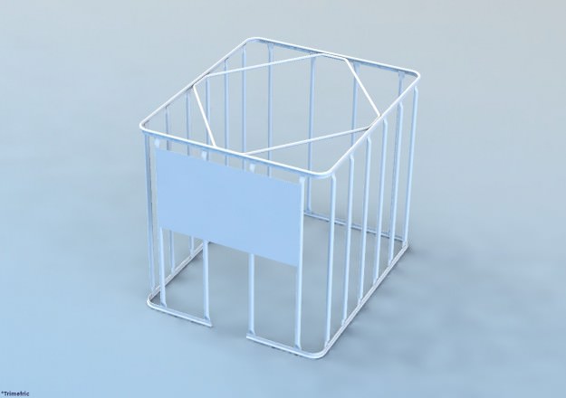 250 gallon IBC Liquid storage tote tank 3D model | CGTrader
