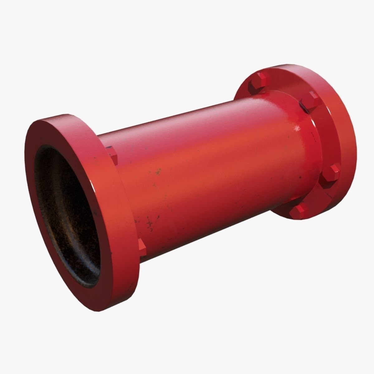 Red Painted Pipe Collection 3D model | CGTrader