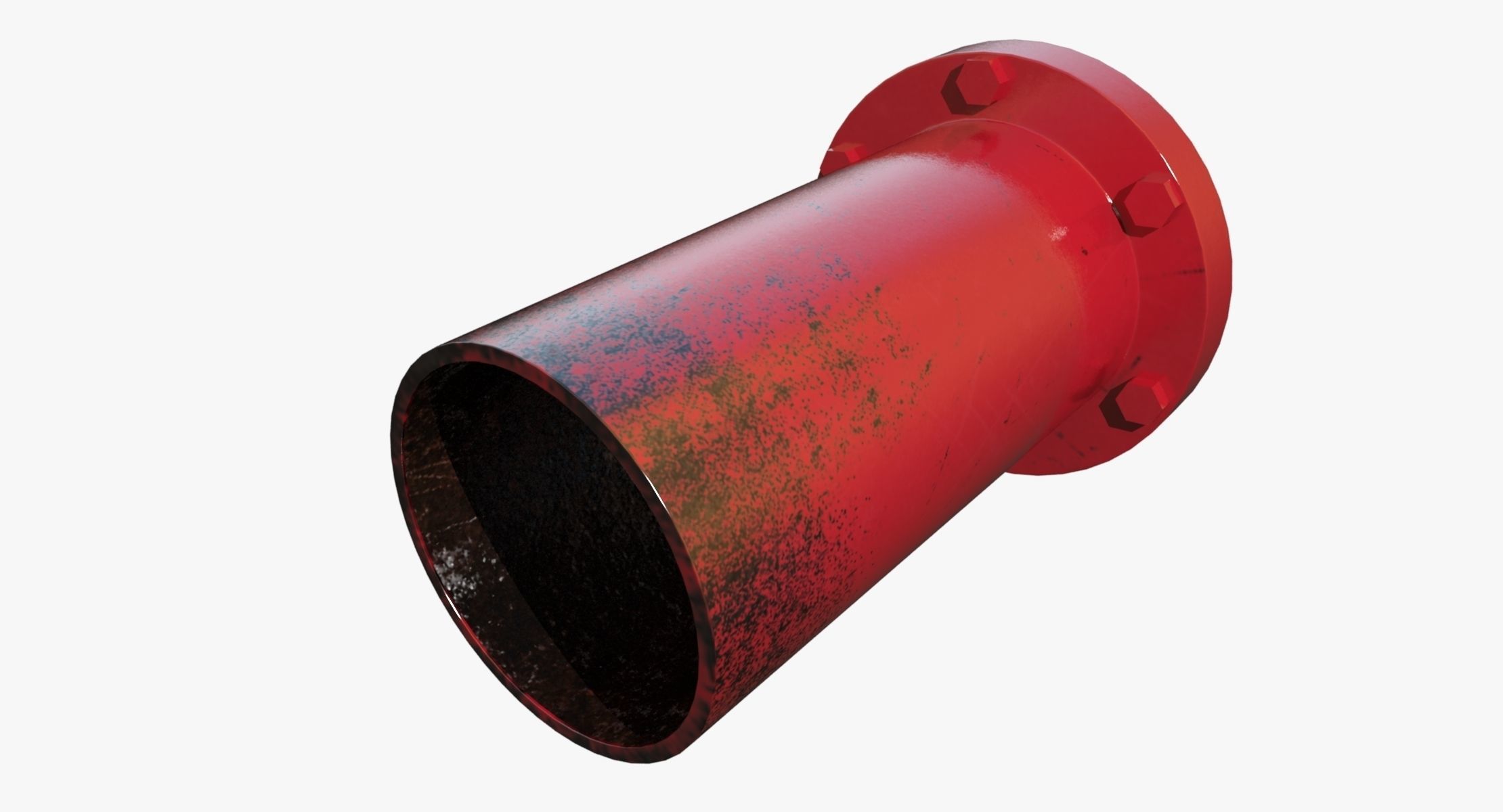 Red Painted Pipe Collection 3D model | CGTrader