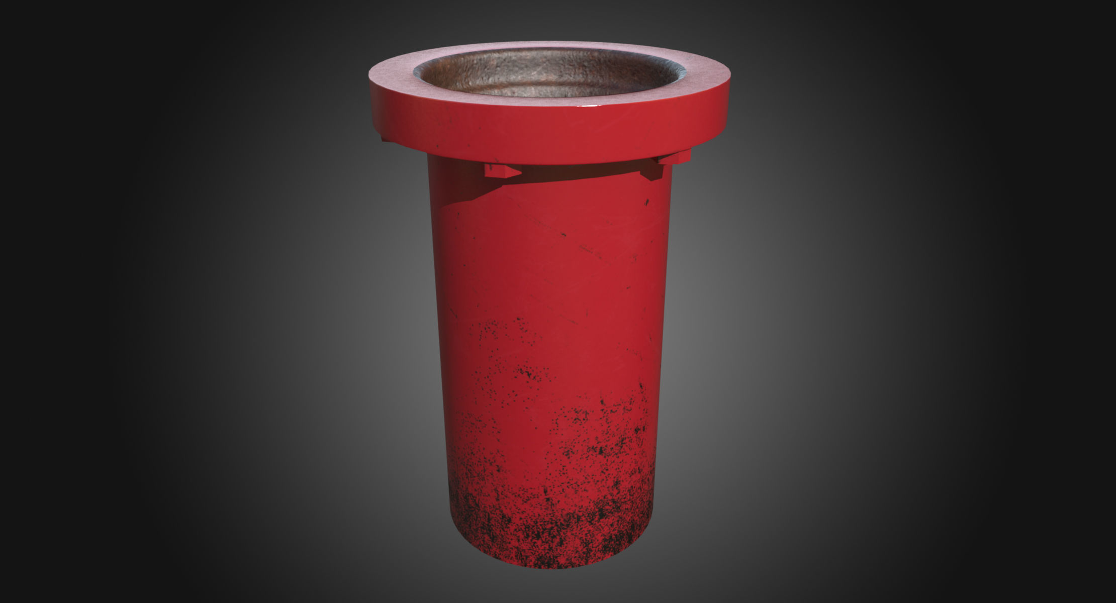 Red Base Pipe 3D model | CGTrader