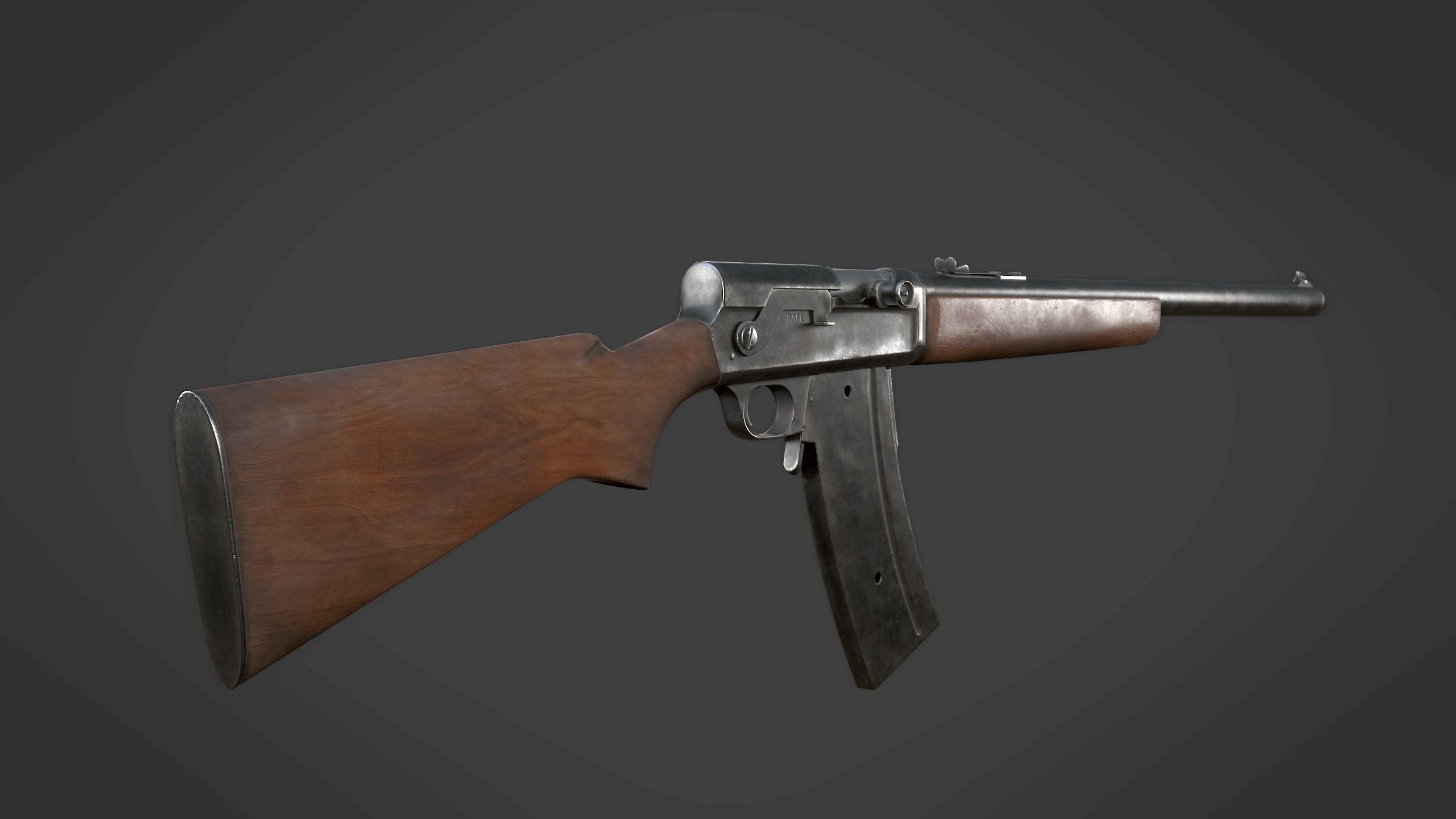 3D model Remington Model 81 Police Special PBR VR / AR / low-poly ...