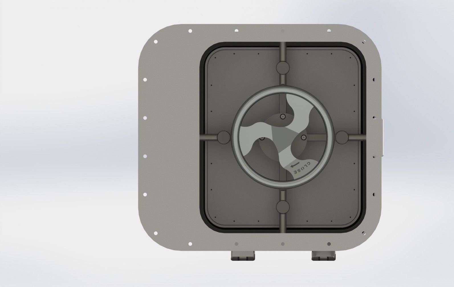 Weathertight Marine Hatch white painted free 3D model | CGTrader