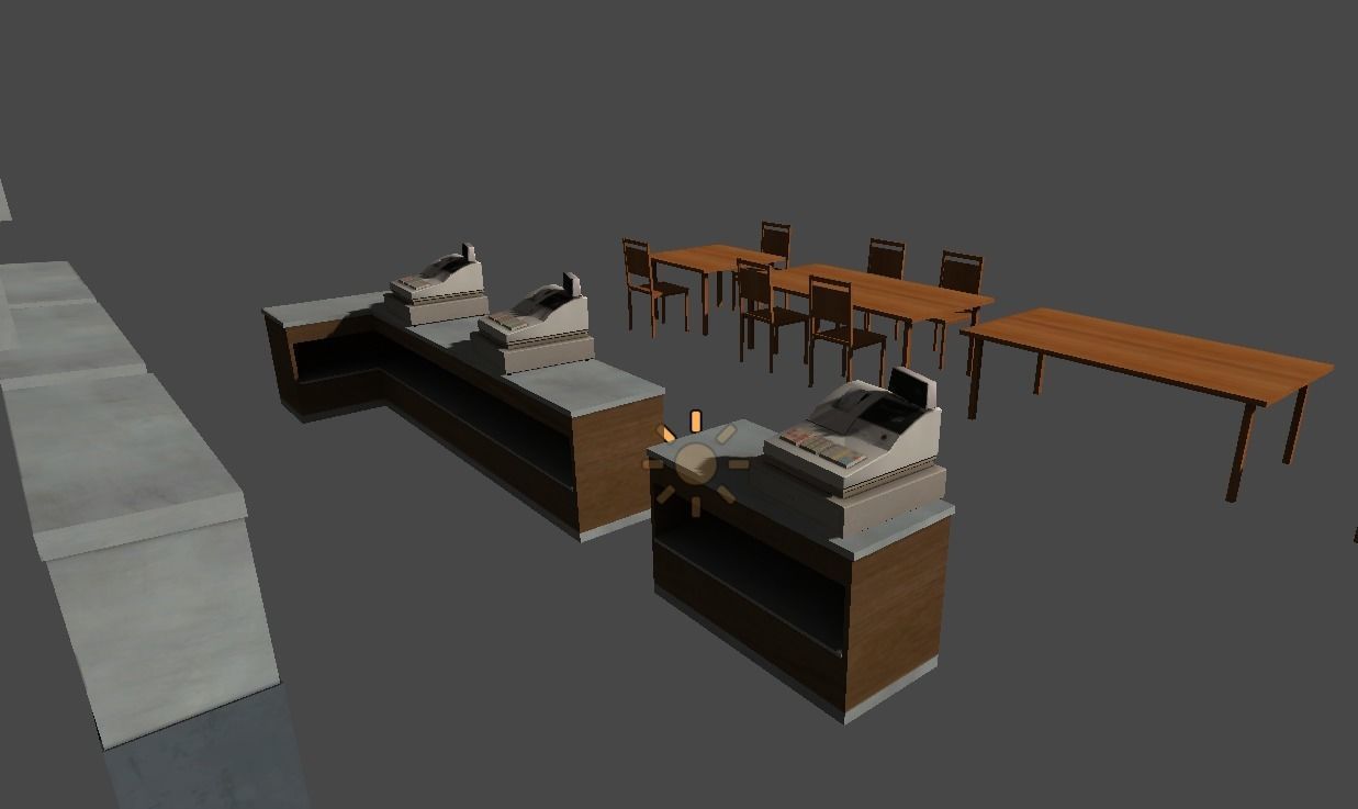 3D model Fastfood restaurant props VR / AR / low-poly | CGTrader