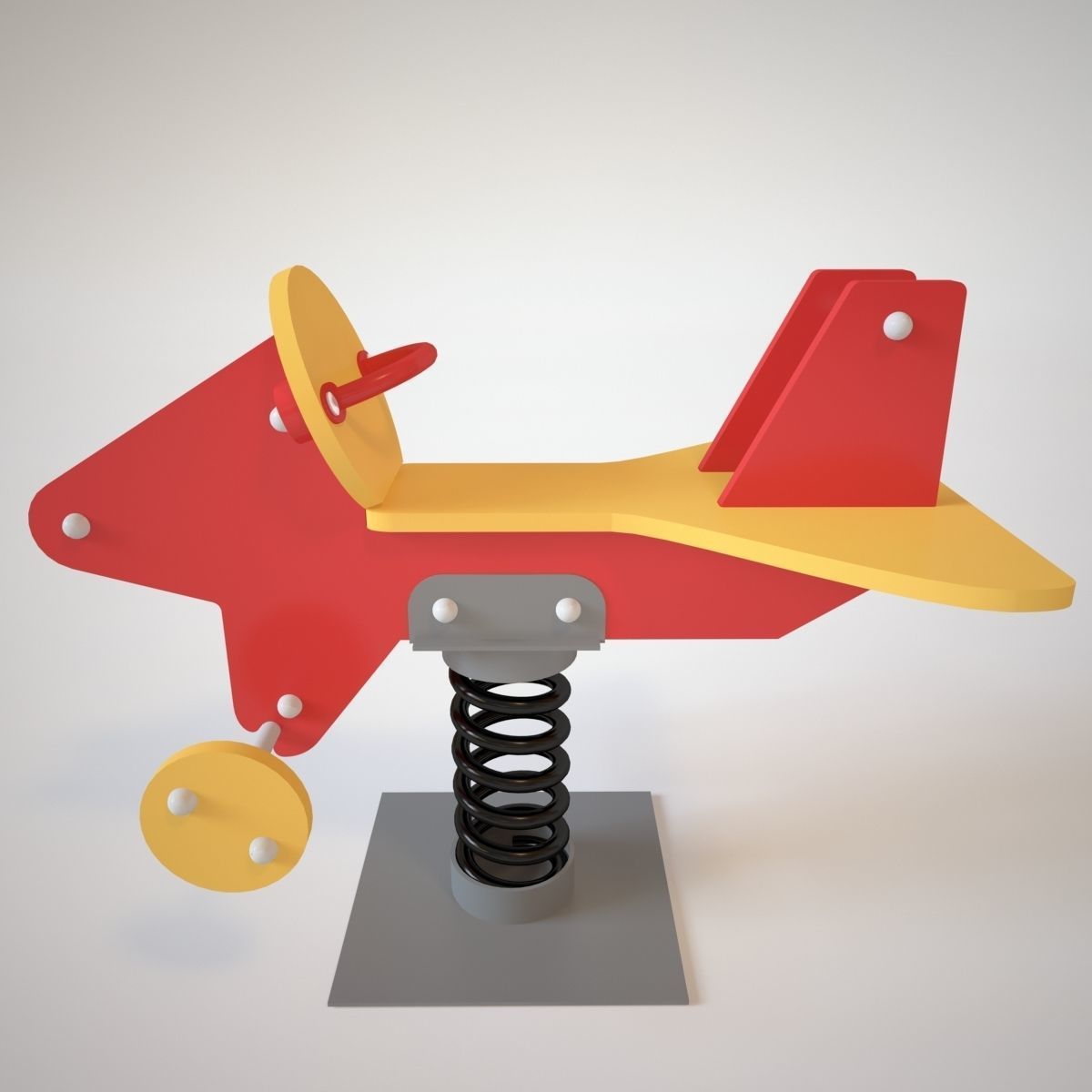 Playground Spring - Airplane 3D model | CGTrader