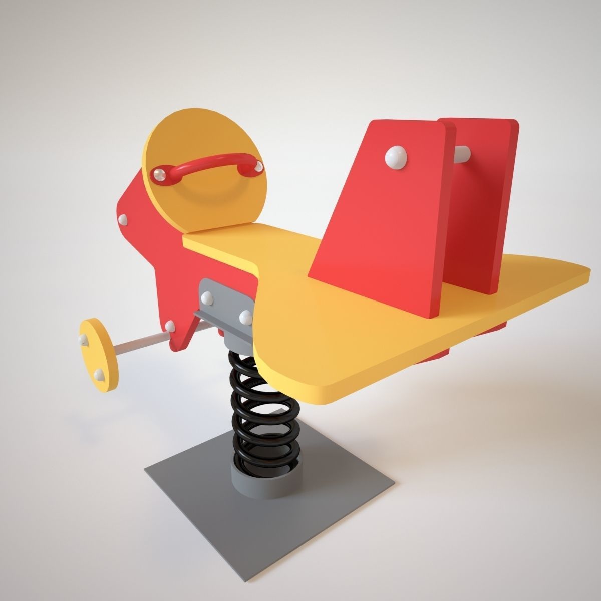 Playground Spring - Airplane 3D model | CGTrader
