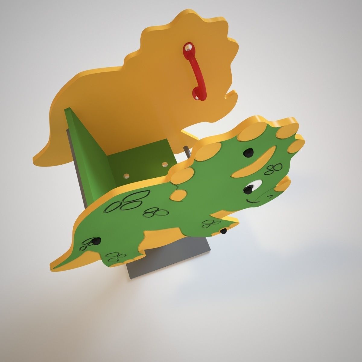 Playground Spring - Dinosaur 3D model | CGTrader