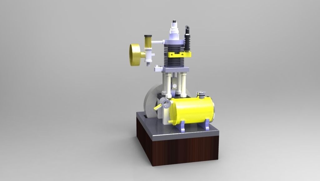 Pressure controlled 2 stroke engine 3D model | CGTrader