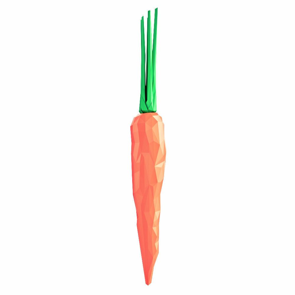 3D model Carrot Low Poly VR / AR / low-poly | CGTrader