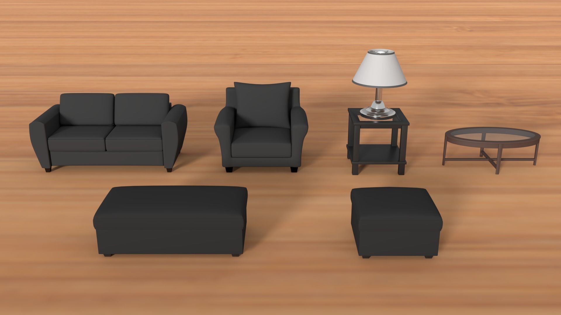 3D model Modern Living Room Asset Pack VR / AR / low-poly | CGTrader