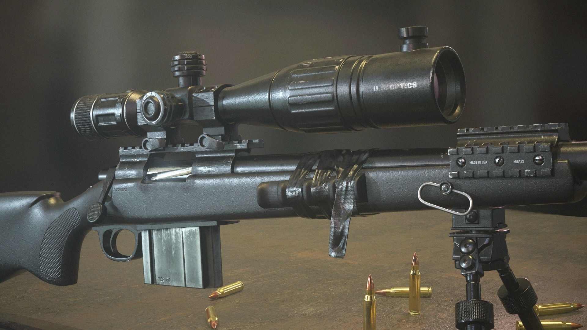 M40 Sniper Rifle - Mid Poly 3D model | CGTrader