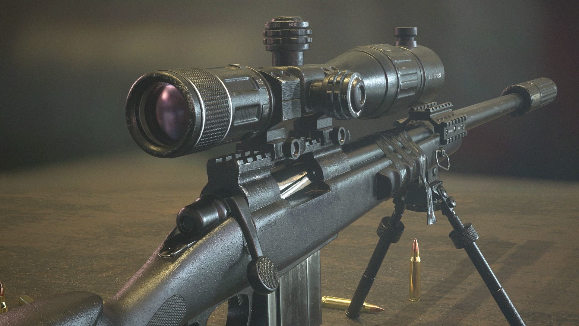 M40 Sniper Rifle - Mid Poly 3D model | CGTrader