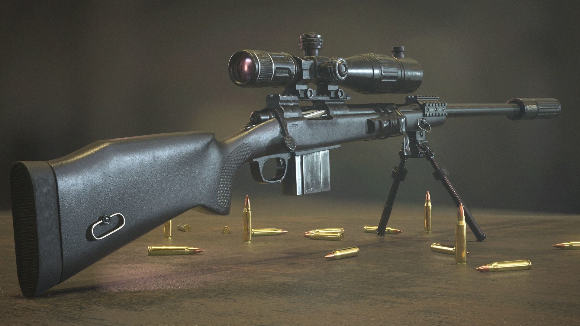 M40 Sniper Rifle - Mid Poly 3D model | CGTrader