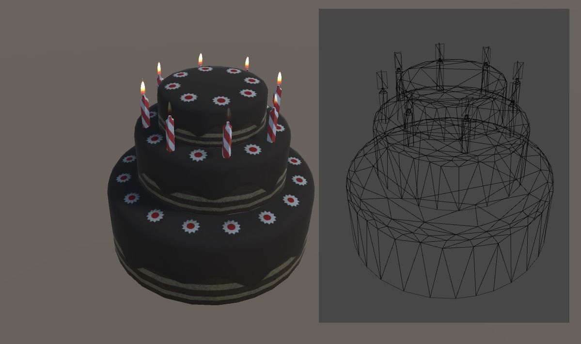 Simple cake free VR / AR / low-poly 3D model | CGTrader