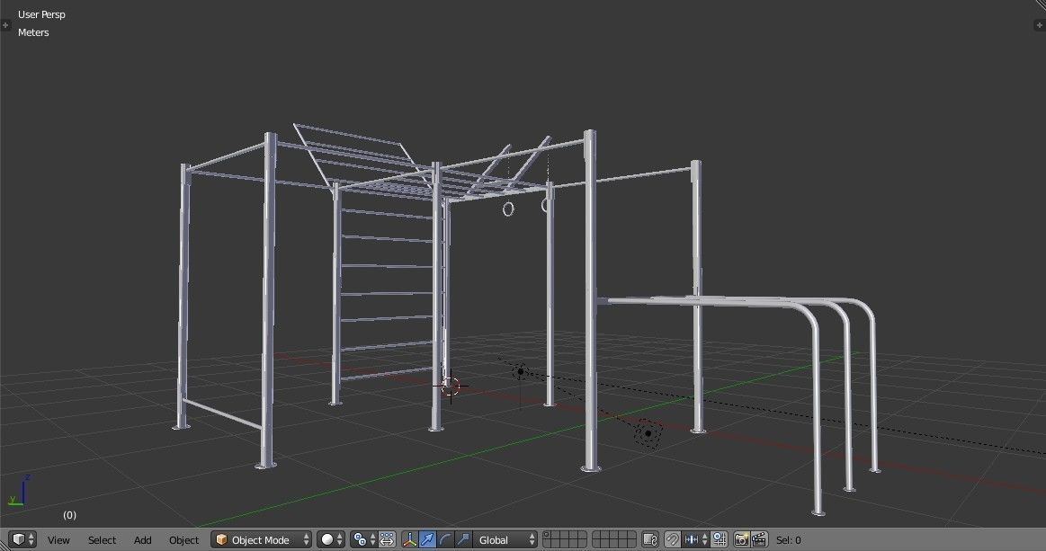 3D model Calisthenics Station Park Workout - Outdoor Fitness Equipment ...