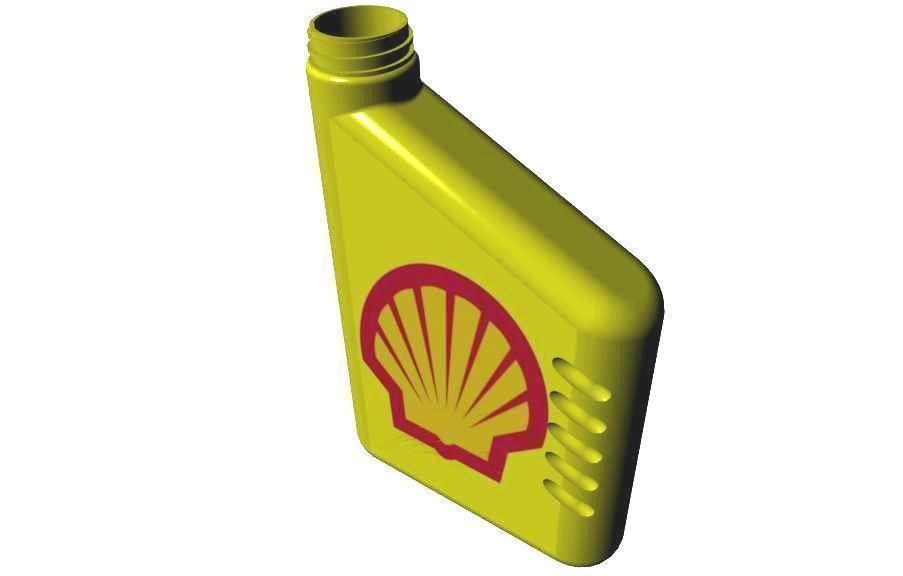 Shell oil Bottle free 3D model | CGTrader