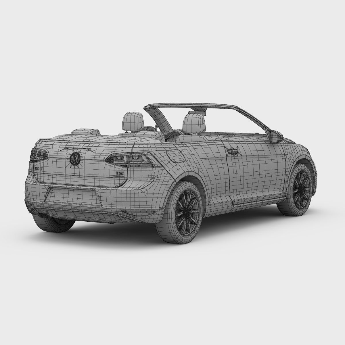 Volkswagen Golf 7 Cabriolet 2014 3D model | CGTrader