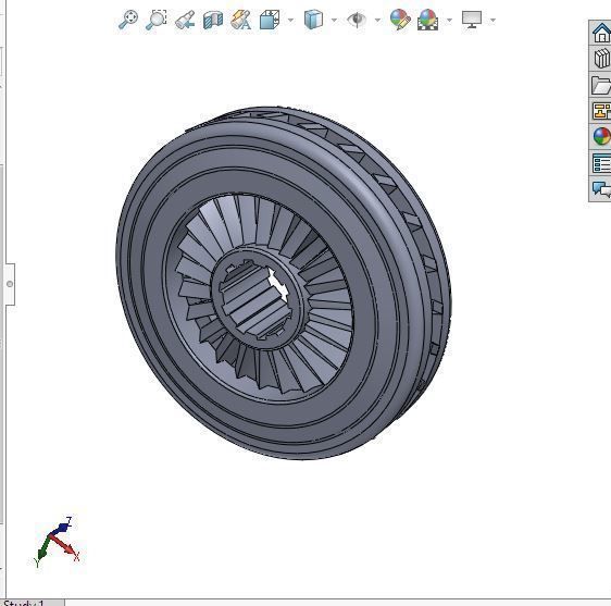 Simple Compressor Wheel 3D model | CGTrader