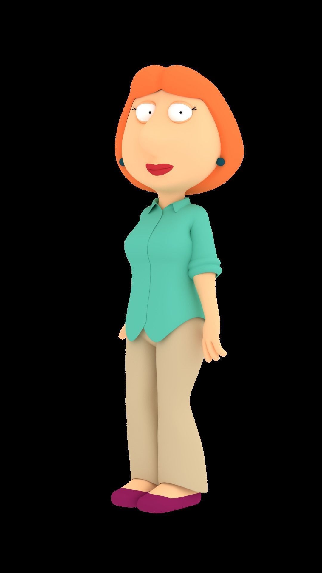 Lois Griffin in 3D 3D model rigged | CGTrader