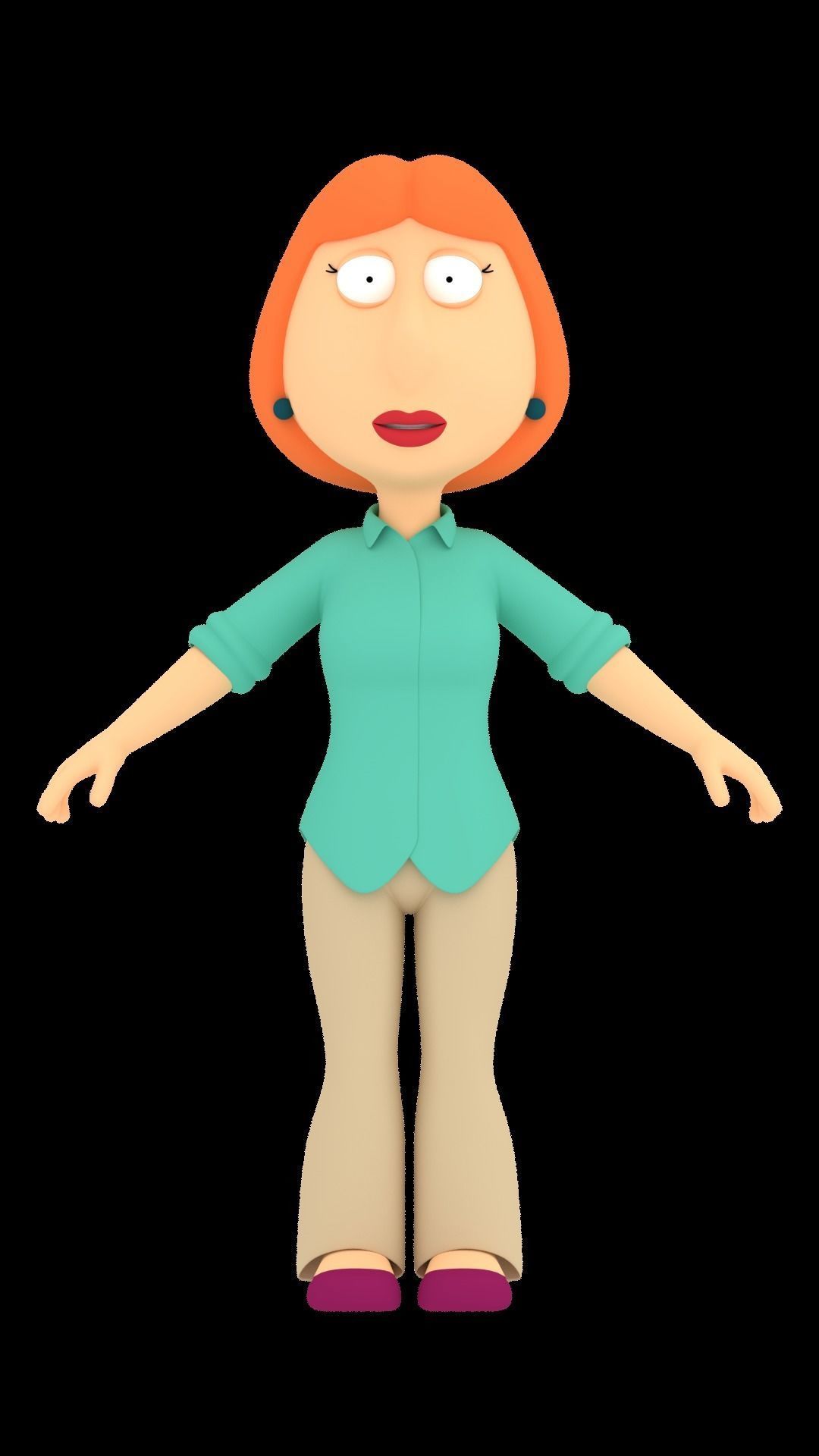 Lois Griffin in 3D 3D model rigged | CGTrader