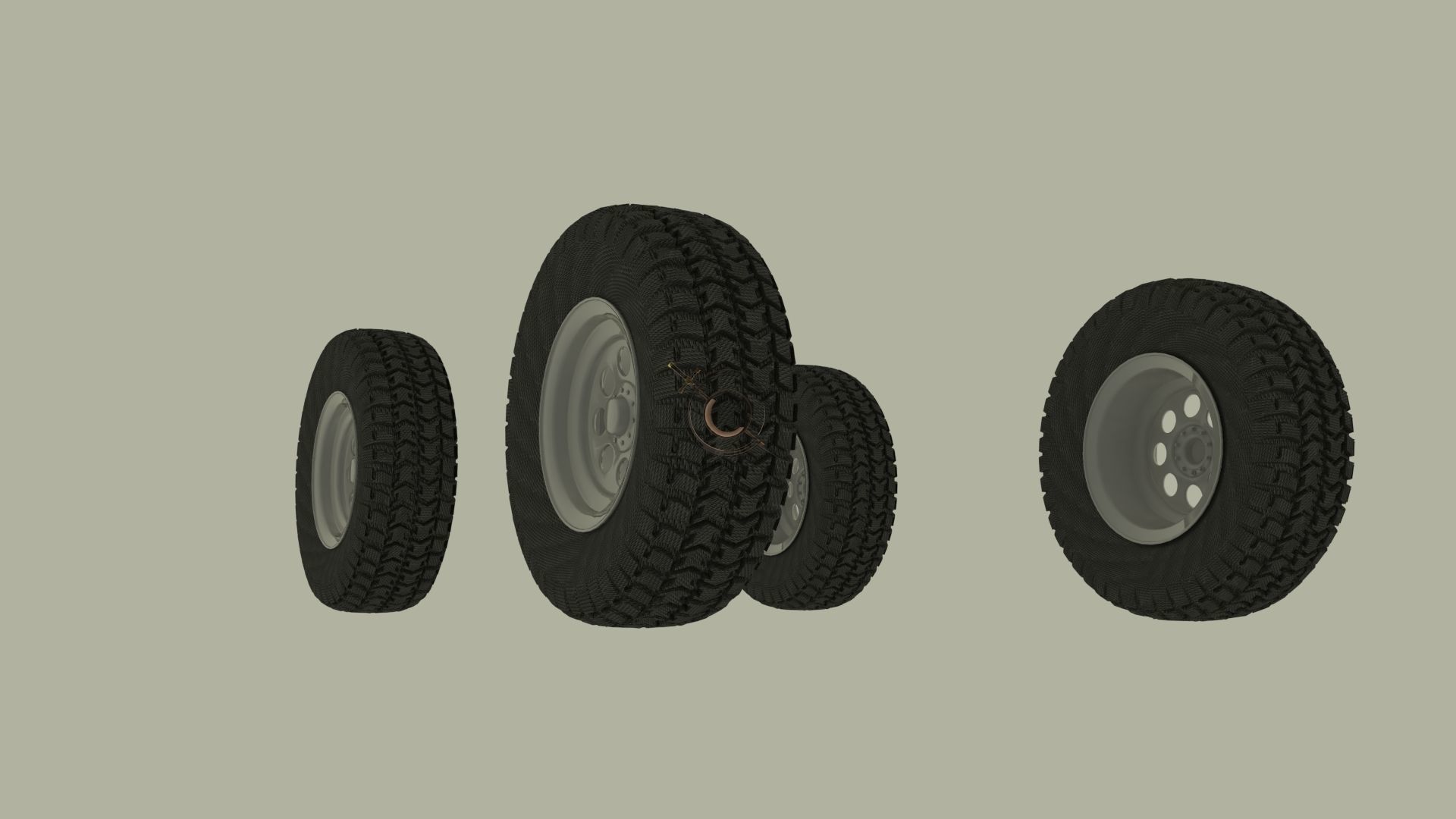 Wheel Rig 3D model rigged | CGTrader