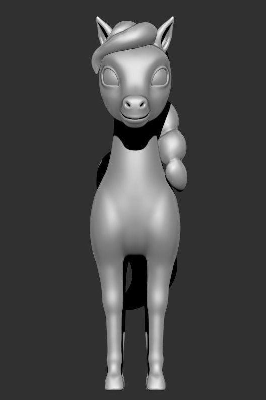 Stylized pony 3D model 3D printable | CGTrader