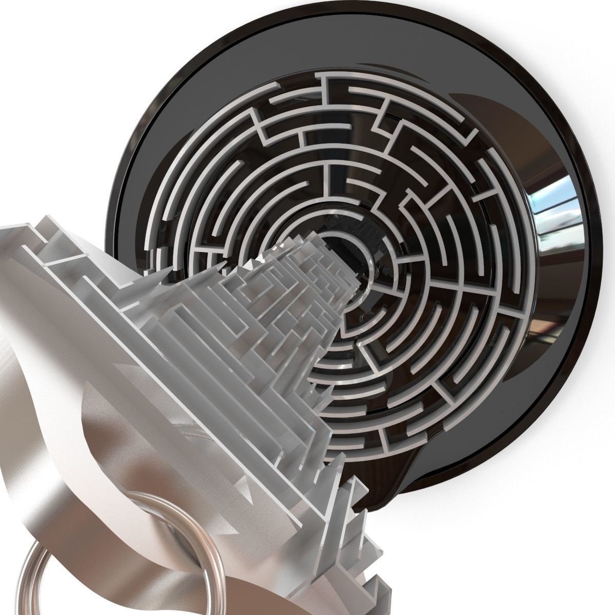 labyrinth key 3D model | CGTrader