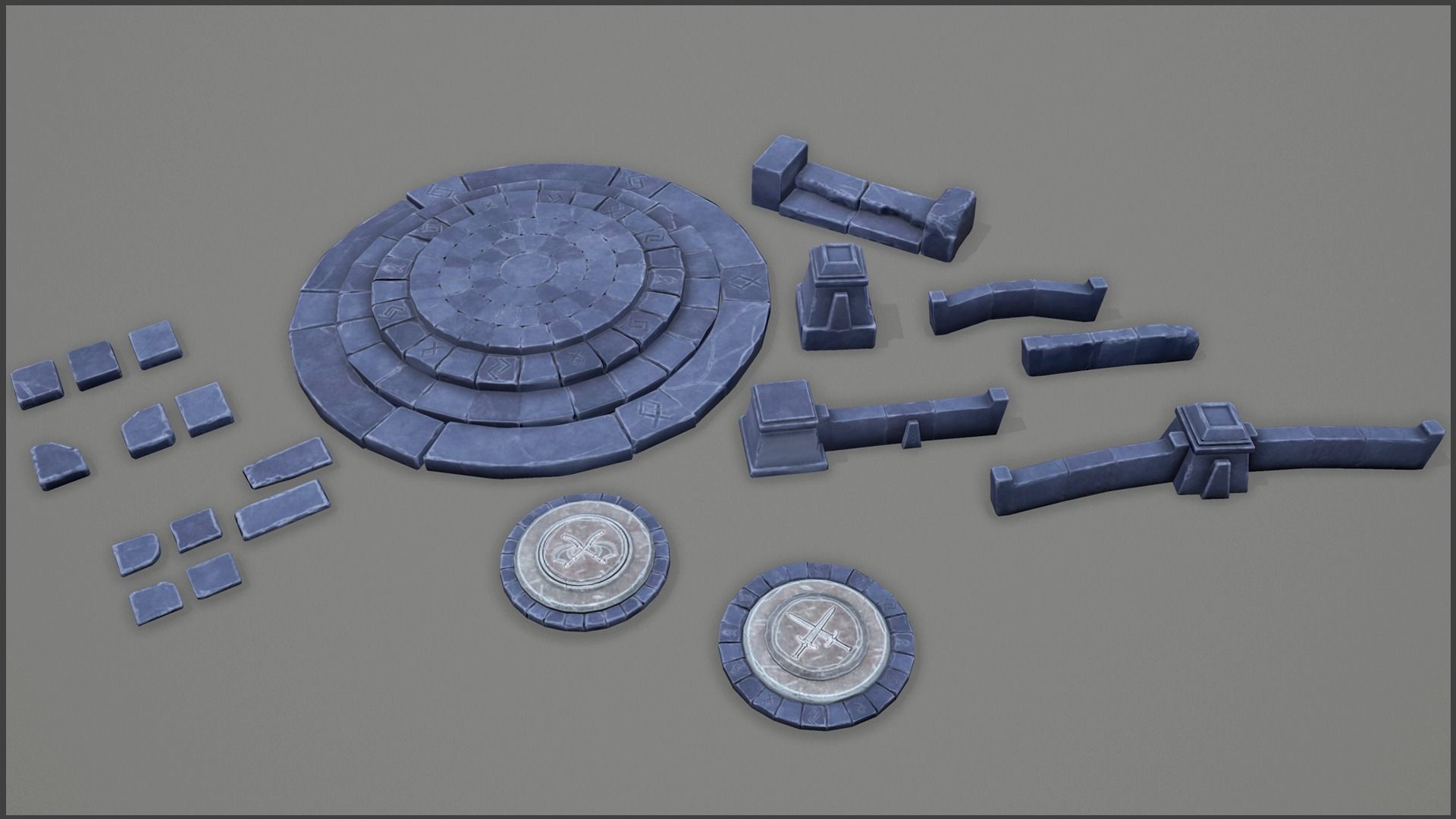 3D model Stylized dungeon pack VR / AR / low-poly | CGTrader