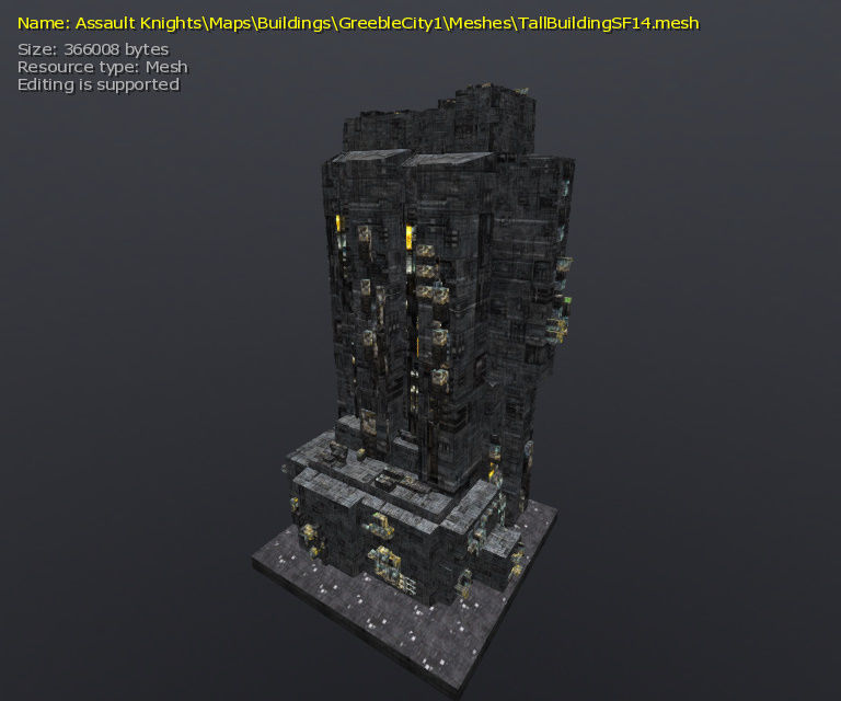 3D model 3D Greeble Buildings VR / AR / low-poly | CGTrader