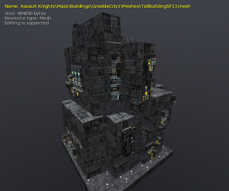 3D model 3D Greeble Buildings VR / AR / low-poly | CGTrader
