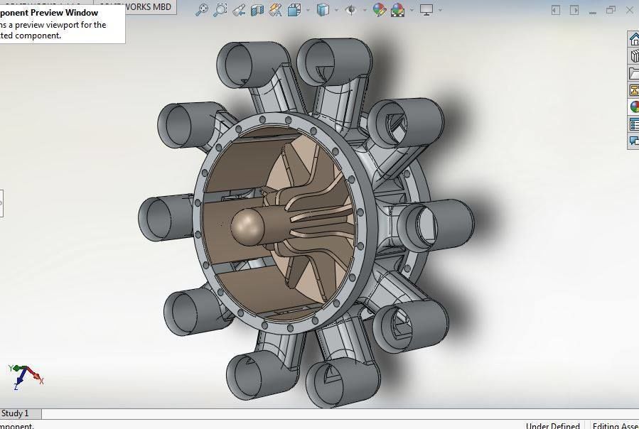 Centrifugal Compressor - Compresseur centrifuge 3D model | CGTrader