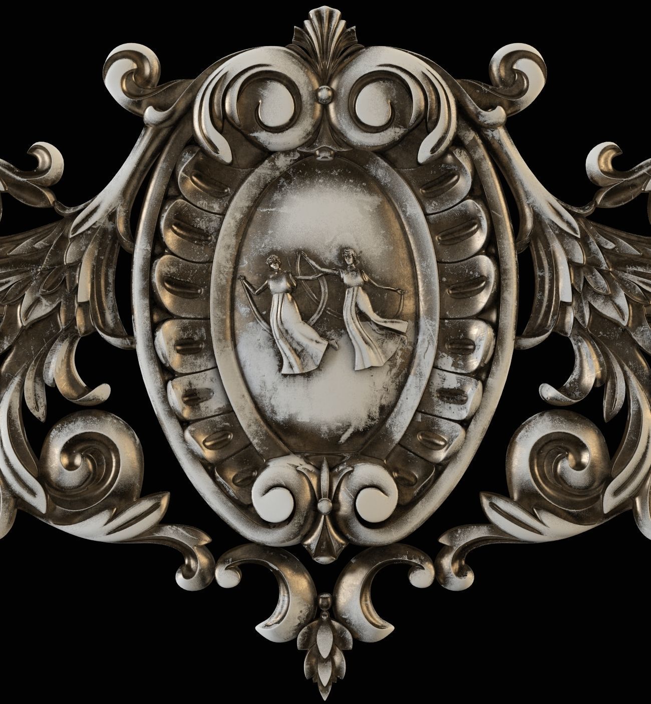 Medallion ornate wall decoration 3D model 3D printable | CGTrader
