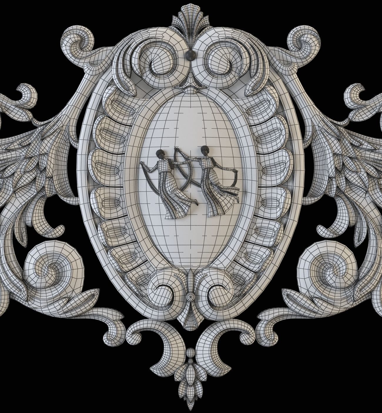 Medallion ornate wall decoration 3D model 3D printable | CGTrader