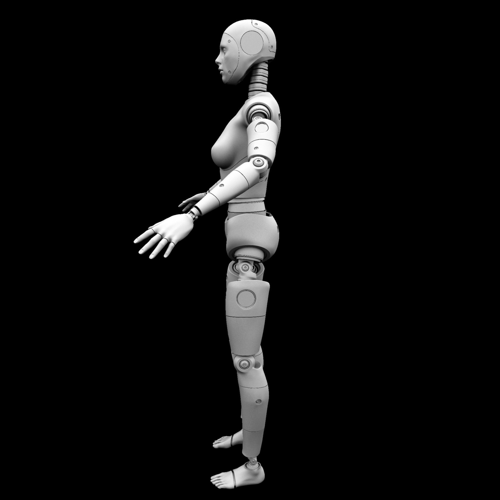 Crash Test Dummy Robot Android 3D model Female 3D model | CGTrader