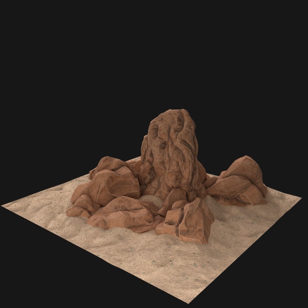 Desert rock 3D model | CGTrader