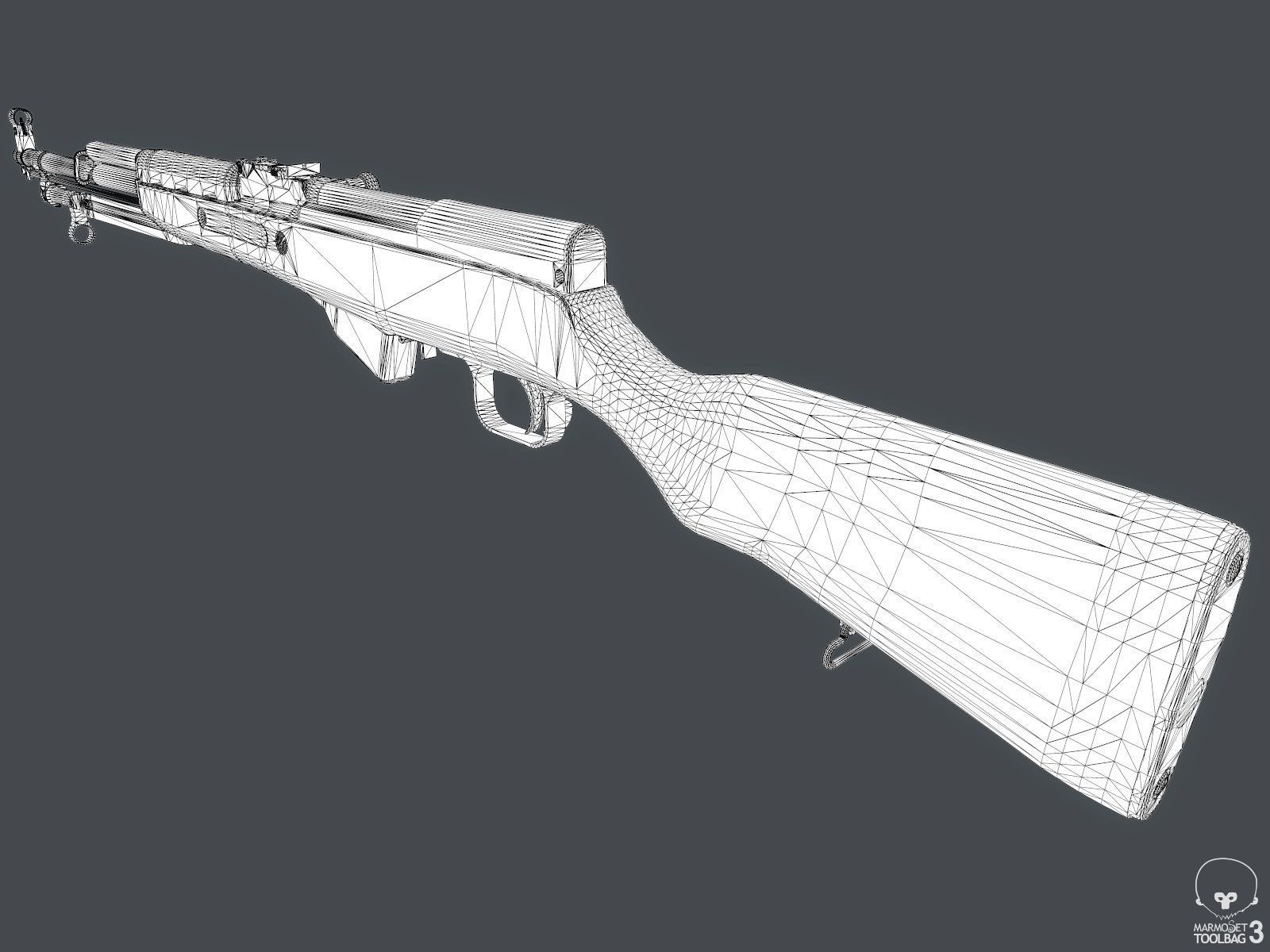 3D model Russian SKS Rifle VR / AR / low-poly | CGTrader